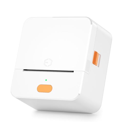 Yosoo Receipt Printer, Receipt Printers 57mm with 50 * 30mm/200 Label Stickers Thermal Receipt Printer for Easy and Clear Printing (White)