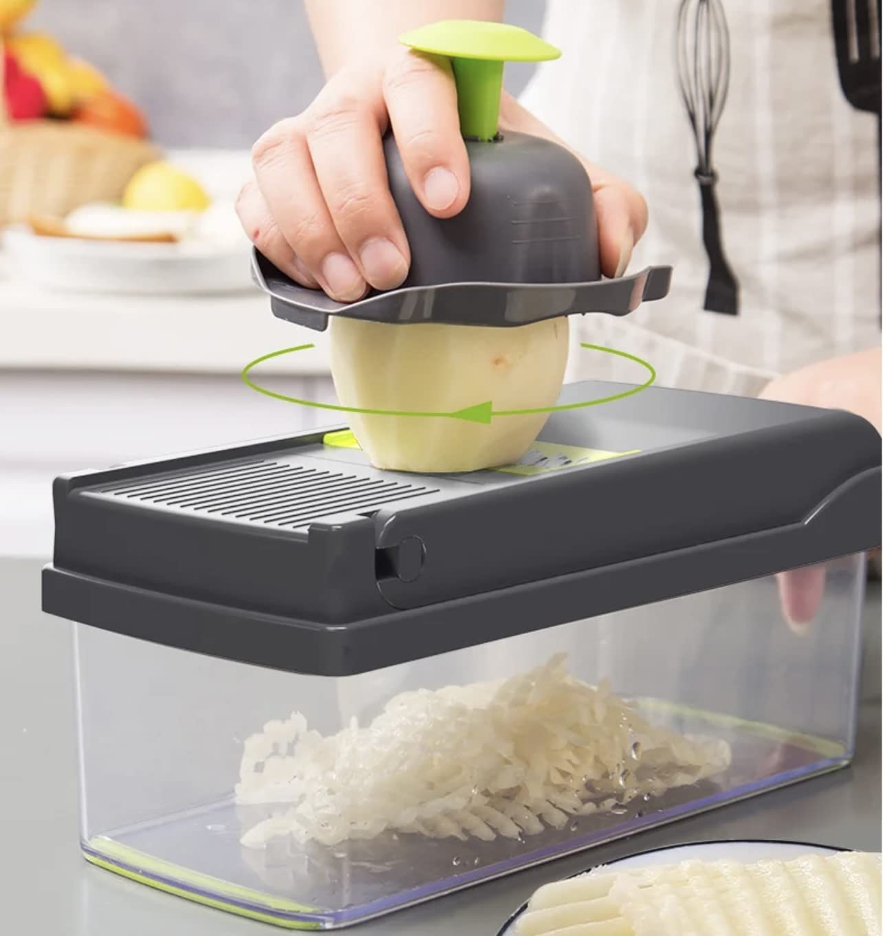 INFINITYWASAI All-in-1 Vegetable Chopper, Onion Chopper, Mandoline Slicer & Cheese Grater and Veggie Dicer