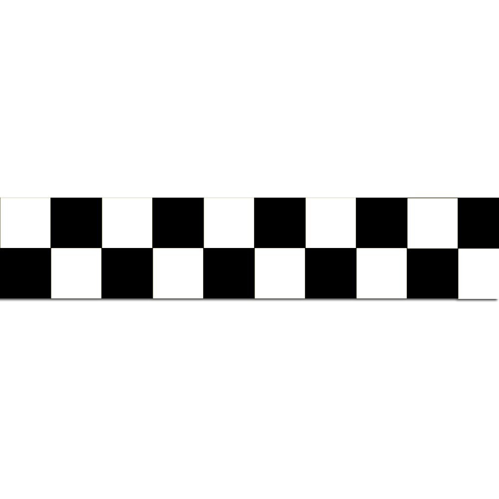 INCOM Manufacturing: 1 inch Square Pattern PVC Checkerboard Racing Laminated Safety Tape, 2 inch x 54 ft, Black and White – Indoor and Outdoor