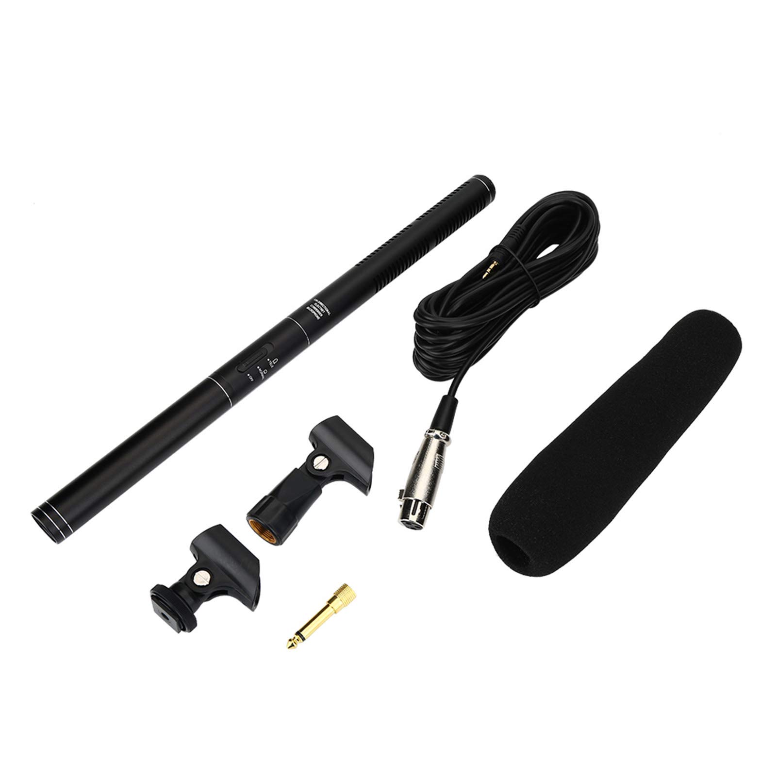 LYSOZ Microphone,Condenser Camera Microphone,Professional Interview Microphone Uni-Directional Condenser,Used for DSLR Camera DV Camcorders