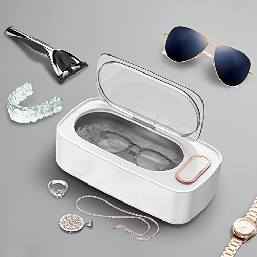 Ultrasonic Jewelry Cleaner, Professional Glasses Cleaning Machine 47kHz Ultrasonic Cleaner for Jewelry, Diamond Ring, Earring, Watches, Eyeglasses, Braces,ect
