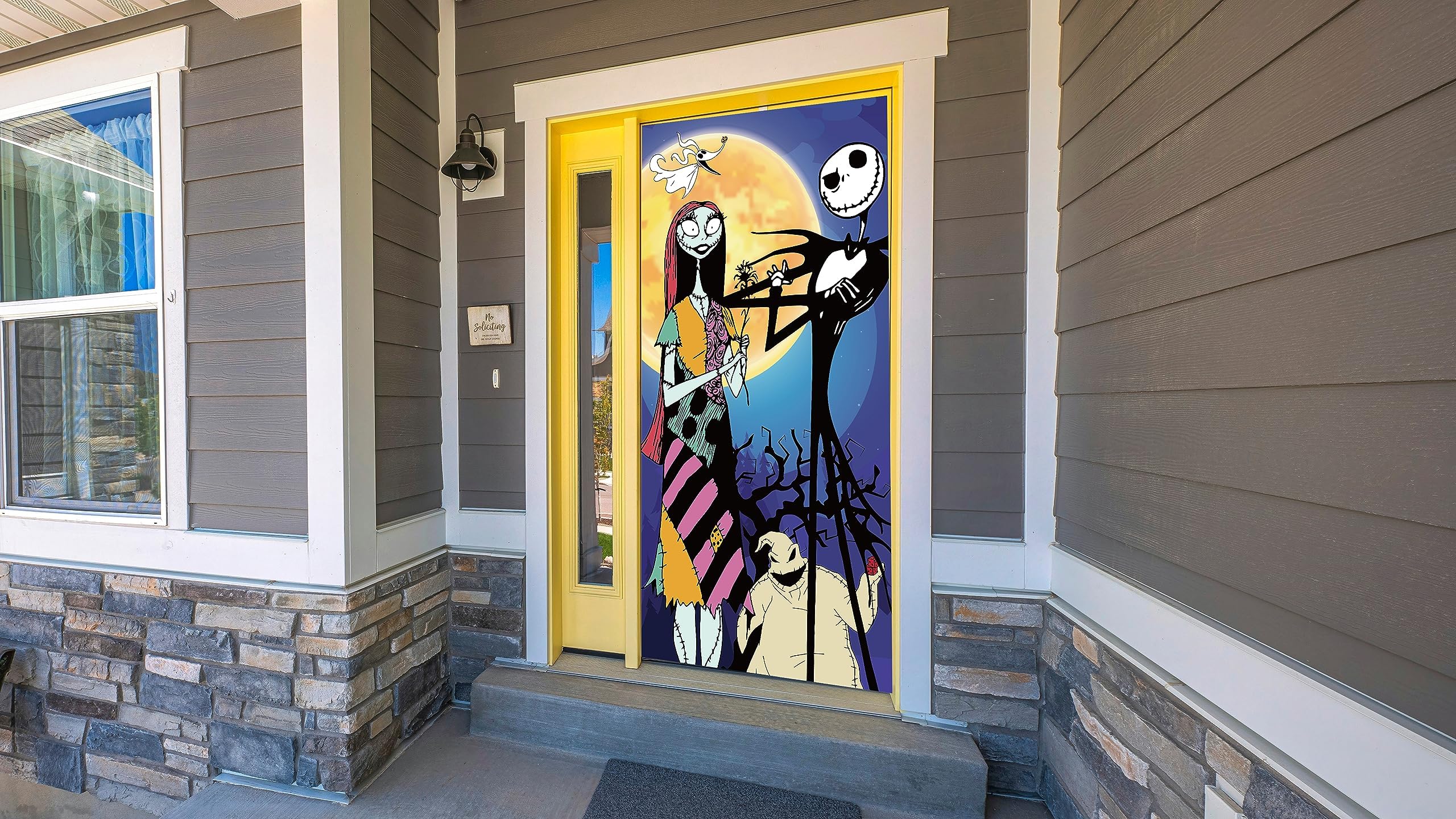 Jack Skellington Porch Sign Banner Nightmare Before Christmas Banner Party Supplies Decorations Welcome Christmas Fall Door Banner