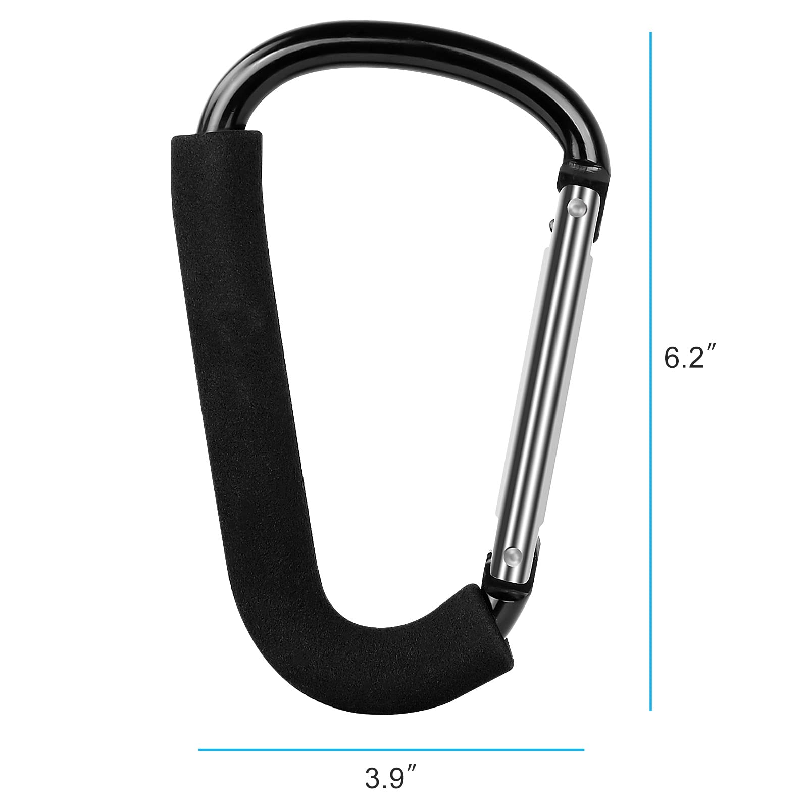 Tinabless 2 Pack X-Large Stroller Organizer Hook Clip