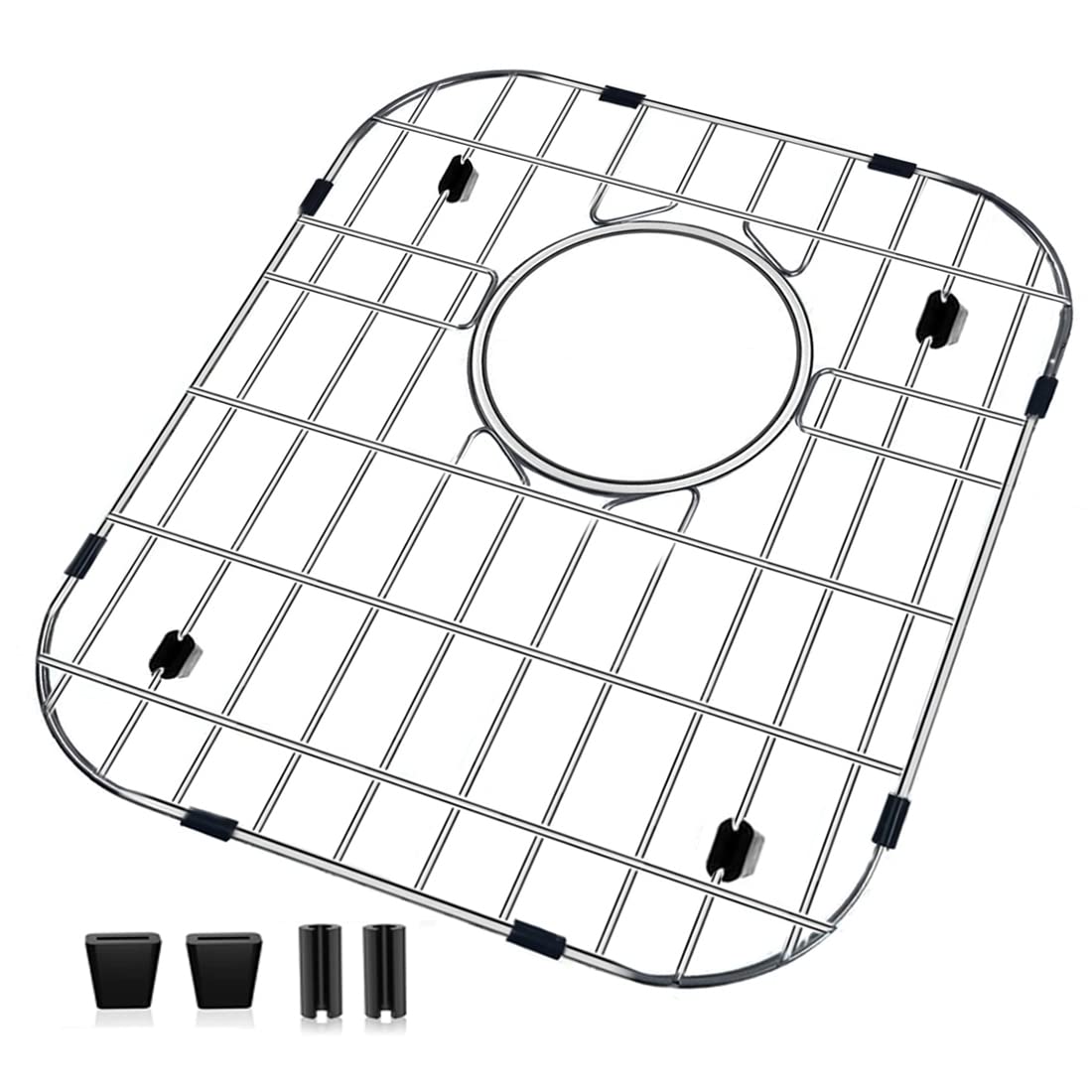 Sink Protectors for Kitchen Sink Stainless Steel- 14.6x12.6 Sink Grid for Bottom of Kitchen Sink - Farmhouse Metal Sink Rack for Bottom of Farm Kitchen Sink