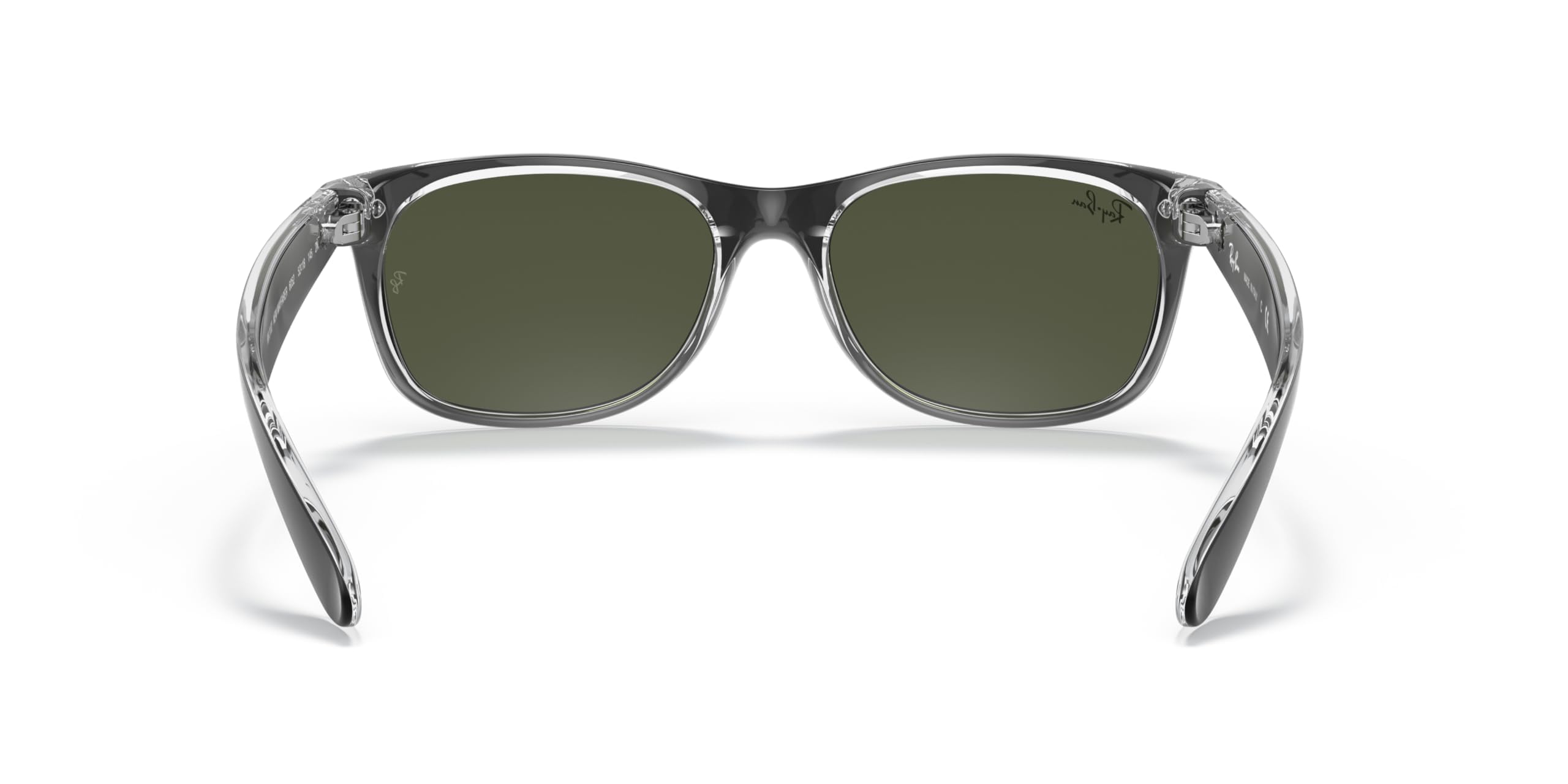 Ray-Ban Rb2132 New Wayfarer Square Sunglasses, Matte Black/Green, 52 mm