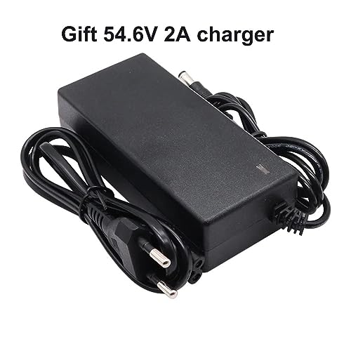 HefddEHY 48V 14Ah Lithium Battery,13S3P Lithium Ion Battery Pack,with XT60 Connector+54.6V 2A Charger,for 200W-750W E-Bike Electric Bicycle Scooter