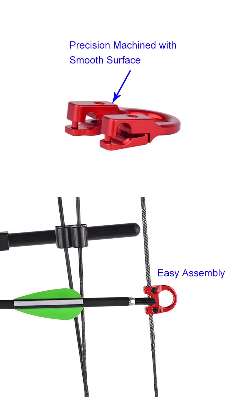 MAXONE D Loop Serving Archery Compound Bow, D Ring Buckle, Release Aids (Red)