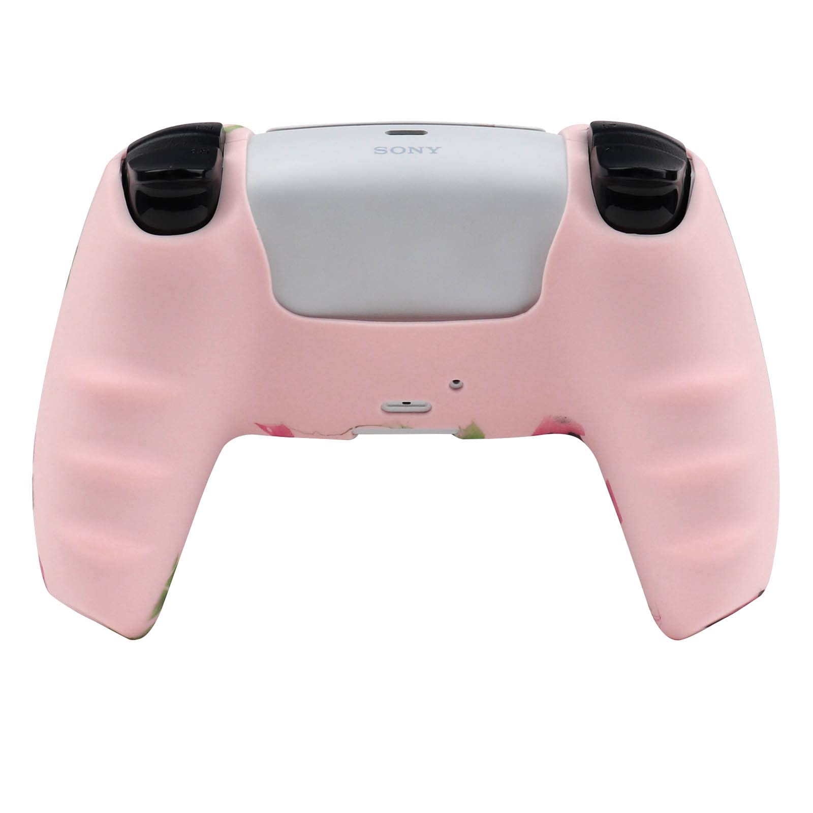 Pink Controller Skins for PS5 RALAN, Fruit Silicone Controller Cover Skin Protector Compatible with PS5 Controller with 2 Cute Thumb Grips Caps