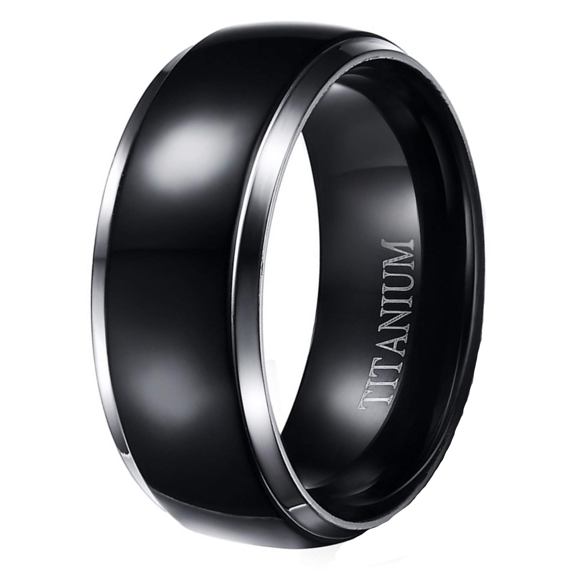 His and Hers Wedding Rings Set Sterling Silver Titanium Matching Bands for Him and Her 6/9
