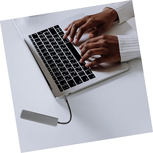 SOLUSTRE 2pcs 7 Reader Laptop USB Aluminum with Type Transfer Type-c Video to Mm Converter Accessories Holder Dock Compatible Computer More Devices Pro USB-c Card in- Adapter Type-