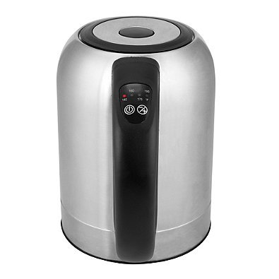 Kalorik 1.7 Liter Digital Cordless Stainless Steel Kettle with Changing LED Light l Large Water Gauge l Auto Shut-Off