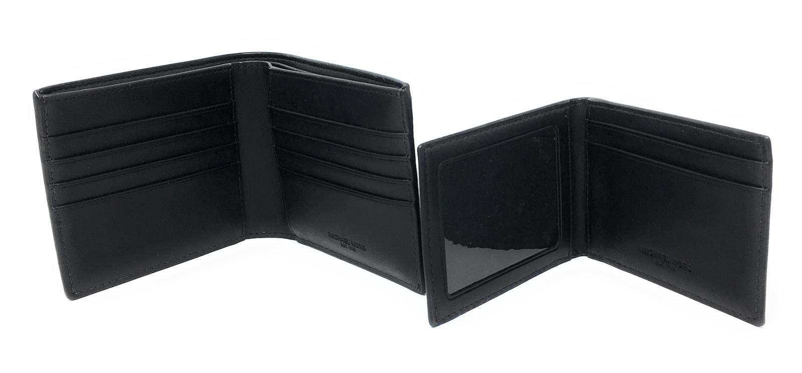 Michael Kors Men's Cooper Billfold with Passcase Wallet (Black PVC)
