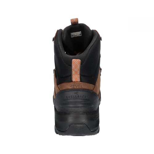 KEEN Men's Revel 4 Mid Height Polar Insulated Waterproof Snow Boots, Dark Earth/Caramel Cafe, 9.5