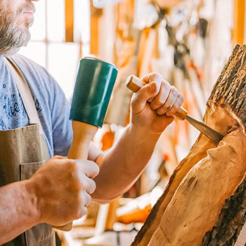 Schaaf Wood Carving Tools 15oz Small Wooden Mallet | Wood Tools Woodworking | Wood Hammer | Comfortable Handle Reduces Hand Fatigue | Urethane Reducer Noise, Absorbs Force to Protect Woodworking Tools