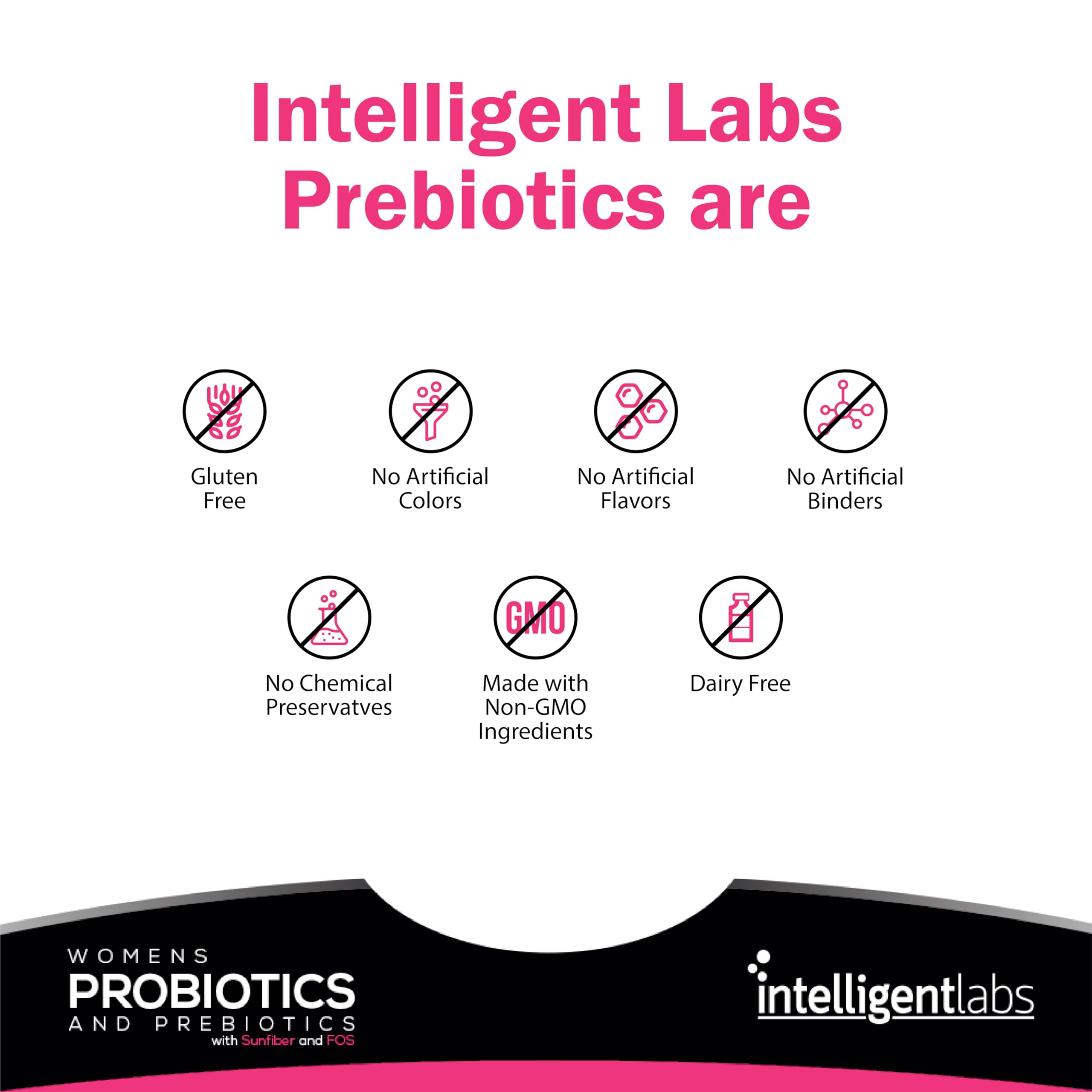 Intelligent Labs Women's Probiotics Formula with Cranberry Extract, D-Mannose and Prebiotics All in one! 6 Billion CFU Probiotic, One Capsule a Day, 2 Months Supply Per Bottle