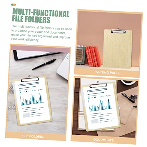 Tofficu 8 pcs Folder Board Pencils Plastic File folders Plastic clipboards a4 File Clip Folder foldgers Clip Boards 8.5x11 Low Wooden Pencil Sketch Hand Support Exam Paper Clips