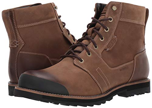 KEEN The Rocker 2 Mid Height Leather Waterproof Fashion Boot, Tawny, 8.5 M US
