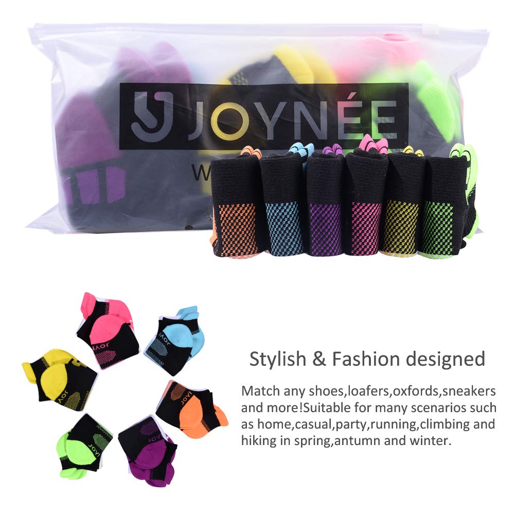 JOYNÉE Womens-Ankle-Athletic-Socks Low Cut Sports Running Socks 7 Pairs Days of the Week Socks