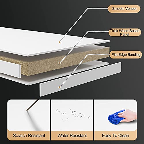 Insiy Vanity Desk with Drawers and Touch Screen Dimming Mirror Vanity Table Elegant Makeup Table for Bedroom Dressing Table with Chair