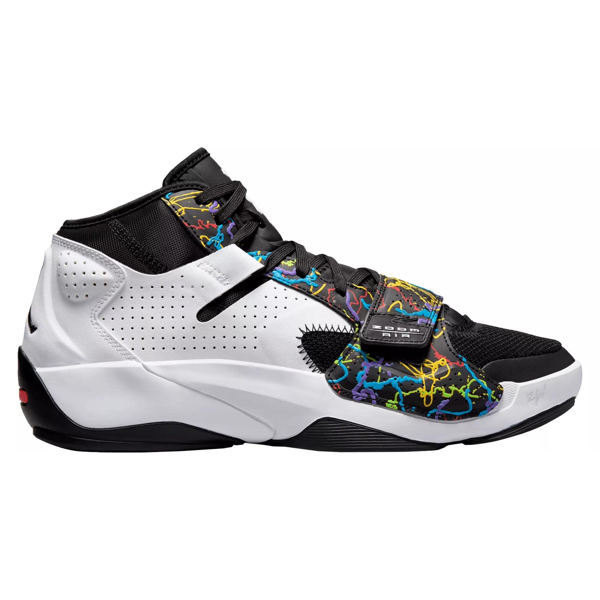 Jordan Boy's Jordan Zion 2 (Big Kid) Black/White/Green Strike/Bright Crimson 4.5 Big Kid M
