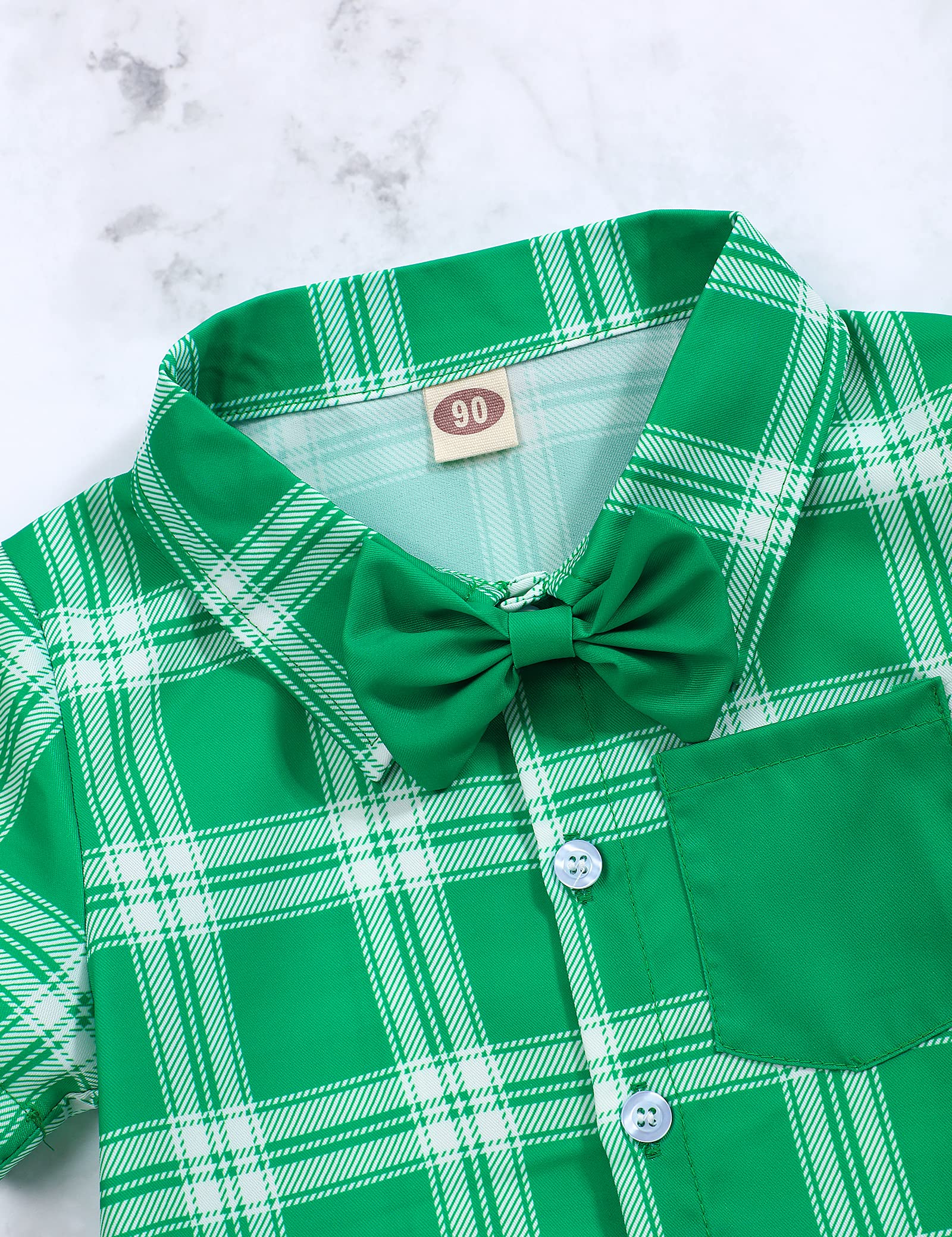 Toddler Baby Boy's St. Patrick's Day Outfits Decal Shirt With Green Short Pant Boys Summer Clothes