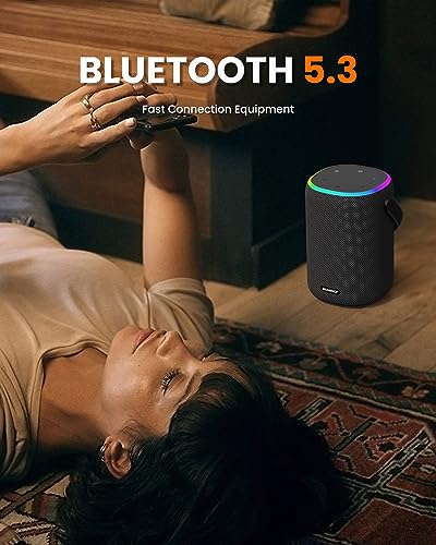 ZICOROOP Bluetooth Speakers,50W Portable Bluetooth Speaker with IPX7 Wireless Waterproof, Stereo Sound, Long-Lasting Battery,Handle,Crystal Clear,Rich Bass,8000mAh