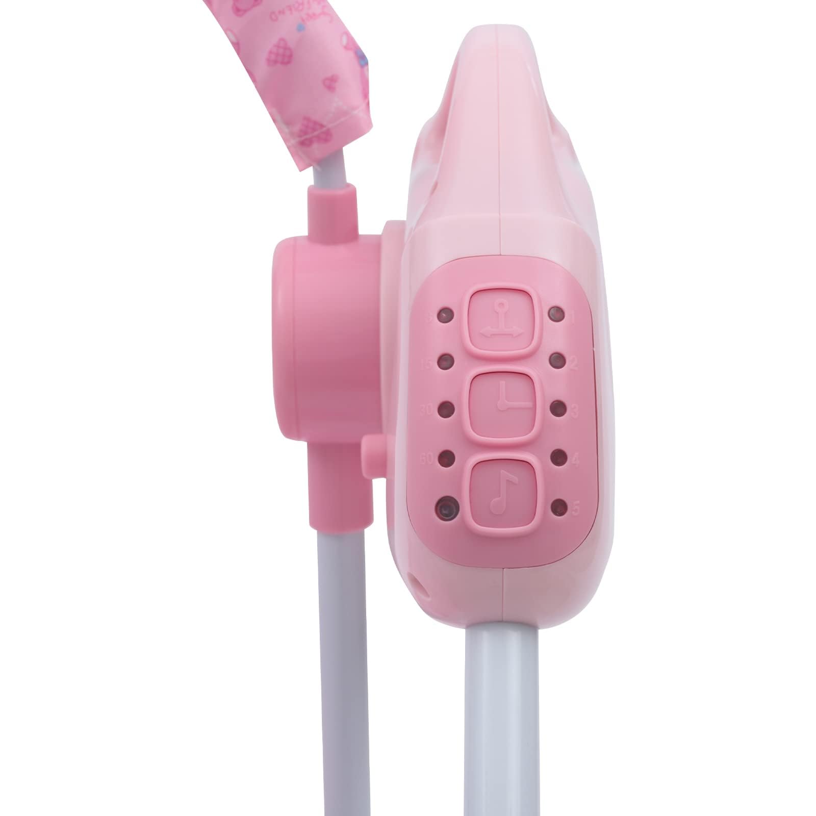 TFCFL Electric Baby Crib Cradle, 0-18 MonthsInfant Bed Auto Swing with Remote Control & Music, 25KG/55LBS Capacity, Foldable Baby Bassinet, Pink