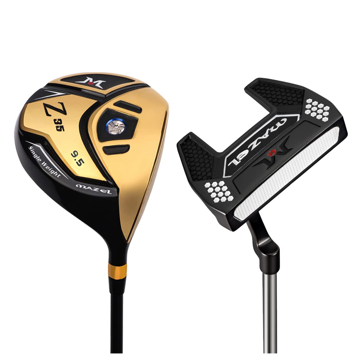 MAZEL Golf Driver 9.5 Degree & Golf Putter,Bundle of 2