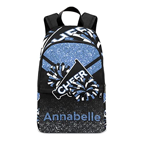 Yeshop Cheerleader Blue Personalized Backpack for Teen Boys Girls,Custom Travel Backpack Bag Gift