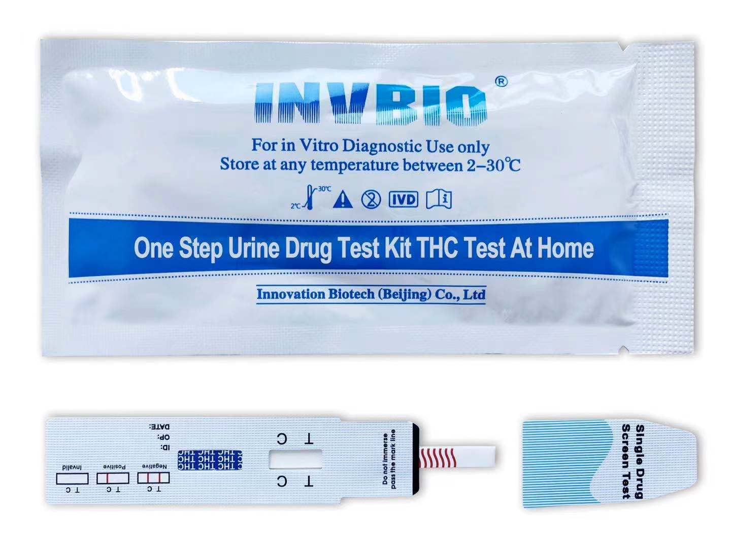 INVBIO Drug Test Marijunana(THC) Urine Test Dip Card 20ng/ml Low Cut-Off Level-12 Counts