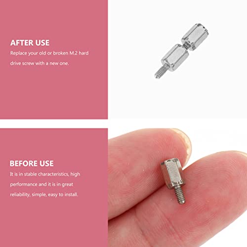 SOLUSTRE Laptop Stand 20pcs M. Disk Replacement Hex Screws Laptops Mounting for Motherboards Accessories Nut Accessory Ssd Computer Motherboard Standoff Hard Kit Screw Laptop Ssd