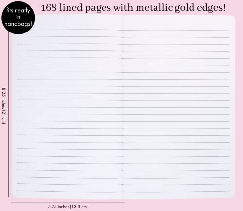 Kate Spade New York, Black and White Journal Notebook, 8.25" x 5.25" Hardcover Journal With 200 Lined Pages, Polka Dots