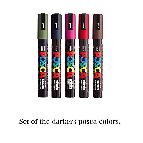 Uni Japan Paint Marker FULL RANGE Bundle Set Marking Pen Medium Point PC-5M 29 Colours ( 22 Standard & 7 Natural ) Japanese Domestic Market Product