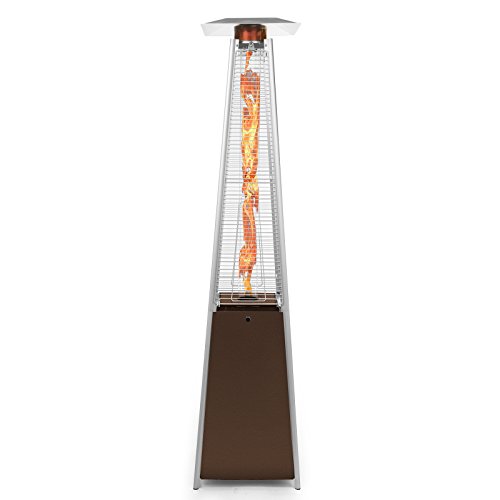 Thermo Tiki Outdoor Propane Patio Heater - Commercial LP Gas Porch & Deck Heater - Mocha