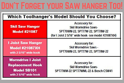 Toolhangers Unlimited Original Nail Gun Hanger (Green #40903)- Hook compatible with Hitachi/Metabo, Milwaukee Framing Nail Guns and Positive Placement Nailers