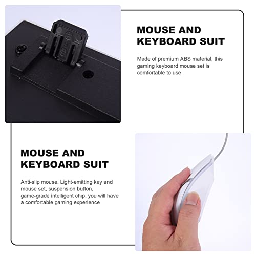 SOLUSTRE Wireless Keyboard Wireless Keyboard 2pcs Wired Gaming Keyboard Home Office Keyboard Wired Keyboard and Ultra Thin Keyboard Mice Set RGB Lip Gloss Set Lip Gloss Set