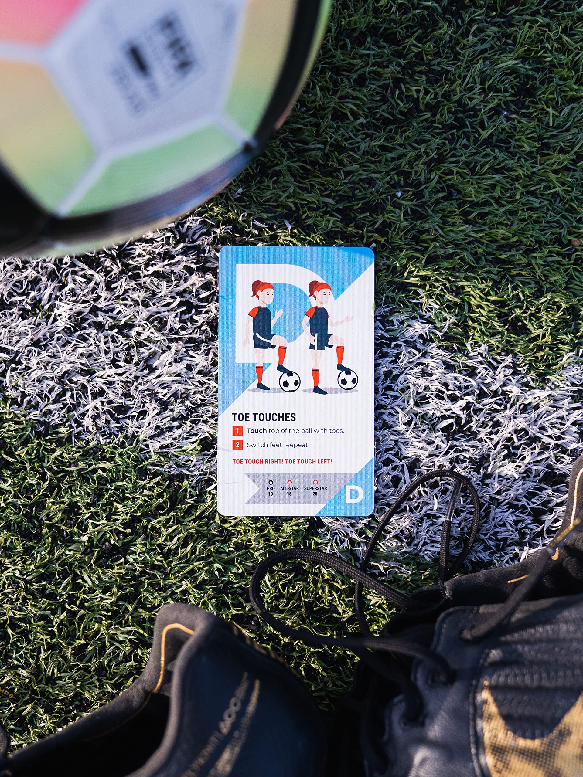 Kick Deck ABC Youth Soccer Training Program | Soccer Fundamentals, 26 at-Home, Self Training Cards, Improve Basic Soccer Skills, Ages 4+