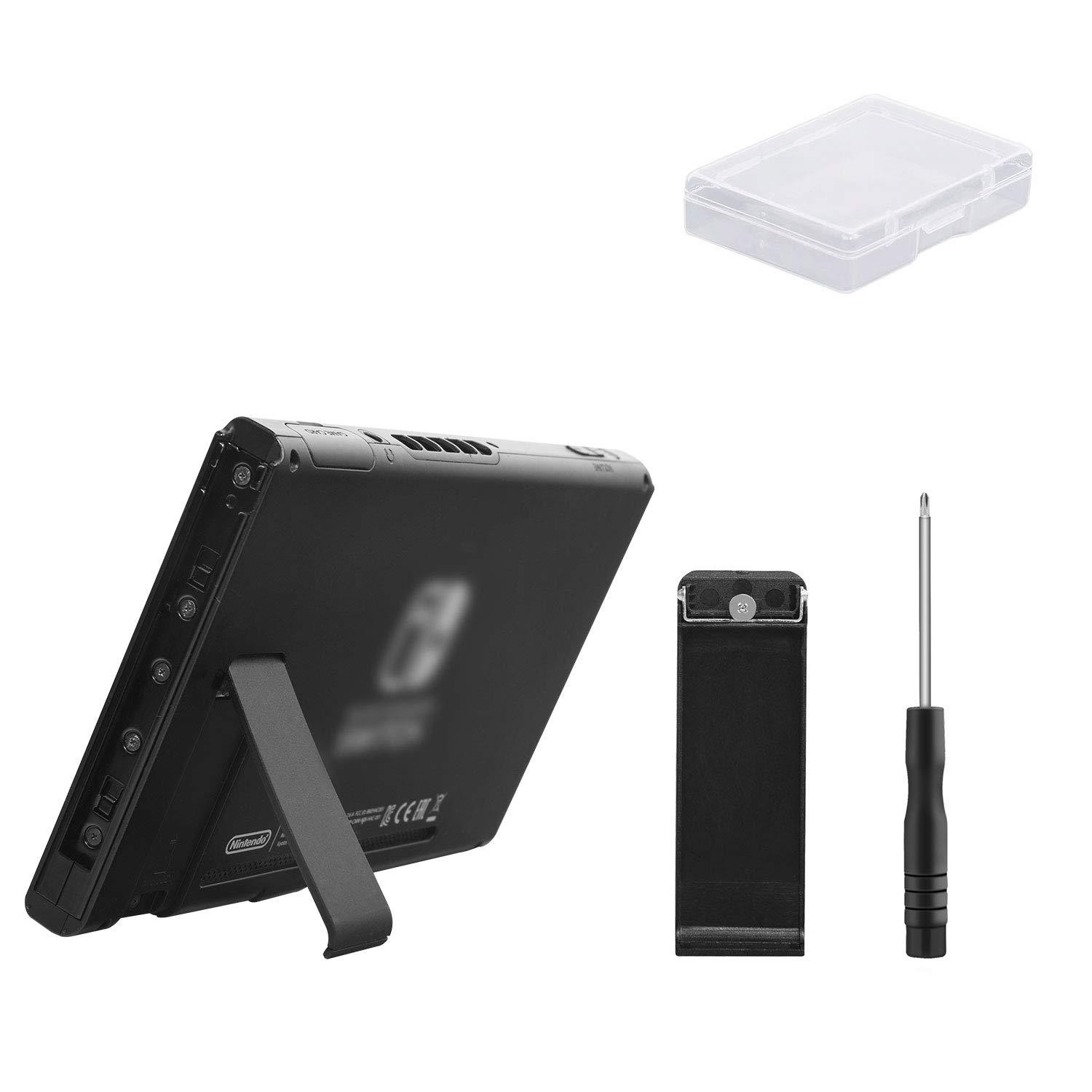 Kickstand Back Shell Holder Back Bracket for Nintendo Switch Console, Switch Replacement Kickstand Repair Kit with Screwdriver