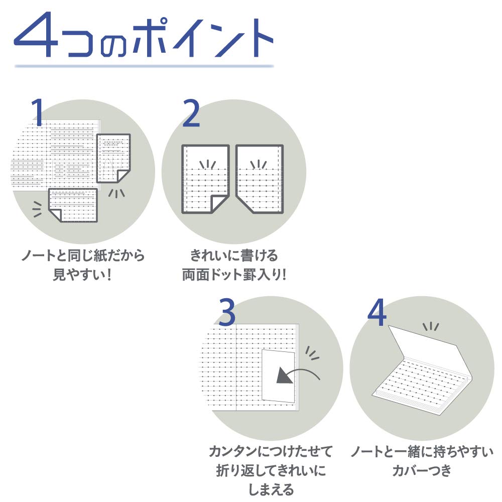 Kokuyo NT150BTB Campus Notepad Organization, Dot B Rule, Bottom Type, Mea-NT150BTB