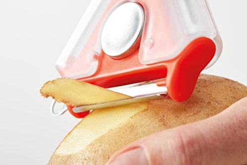Joseph Joseph Tri-Peeler 3-in-1 Peeler with Rotating Head, Orange