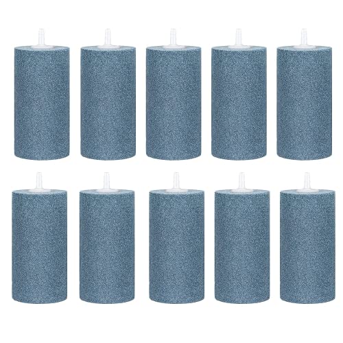 Simple Deluxe 4 x 2 Inch Large Air Stone for Aquarium, Fish Tank and Hydroponics Air Pump, 10 Pack,Blue