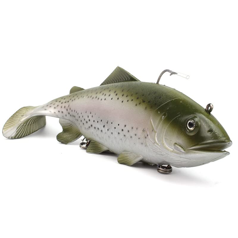 Madi Kay Designs Fishing Gear 仿真深海大鱼30cm 400g大号款 灰色斑点 海