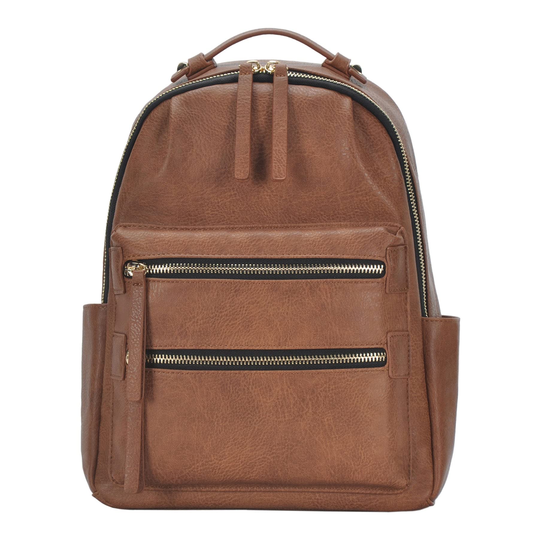 Madison West Kylee Backpack Purse for Women, Casual Daypack Handbag, Soft Vegan Leather - Tan