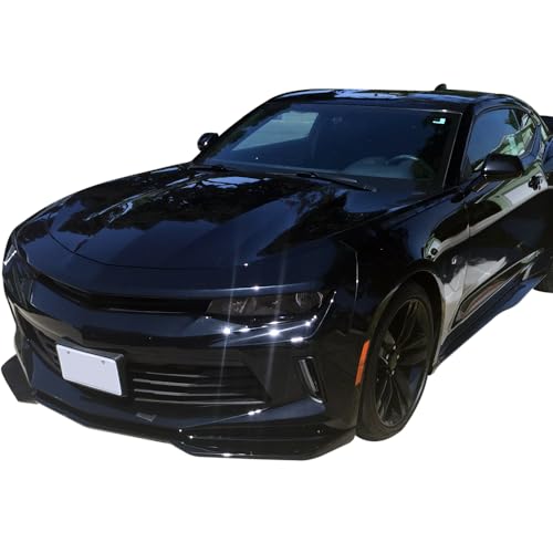 IKON MOTORSPORTS, Front Bumper Lip Compatible with 2016-2018 Chevy Camaro LT and RS Model Only, ZL1 Style Gloss Black PP Front Lip Finisher Under Chin Spoiler Add On