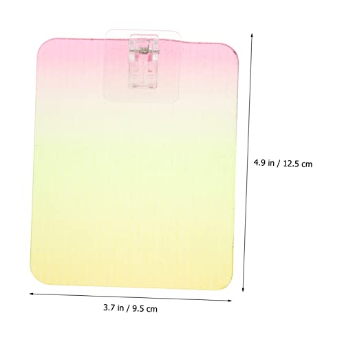 TEHAUX 4 Pcs Plate Clamp Paper File Organizer Plastic Paper Clipboard Plastic Clipboard Short Hand Board Conference Recording Board Exam Paper Clips Acrylic Splint Student