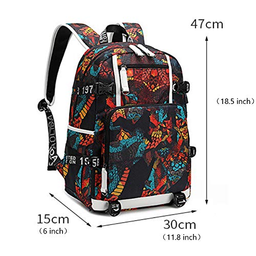 YUNZYUN Basketball Player J-ordan Multifunction Backpack Travel Laptop Fans Multicolor bag For Men Women (Grey - 5)
