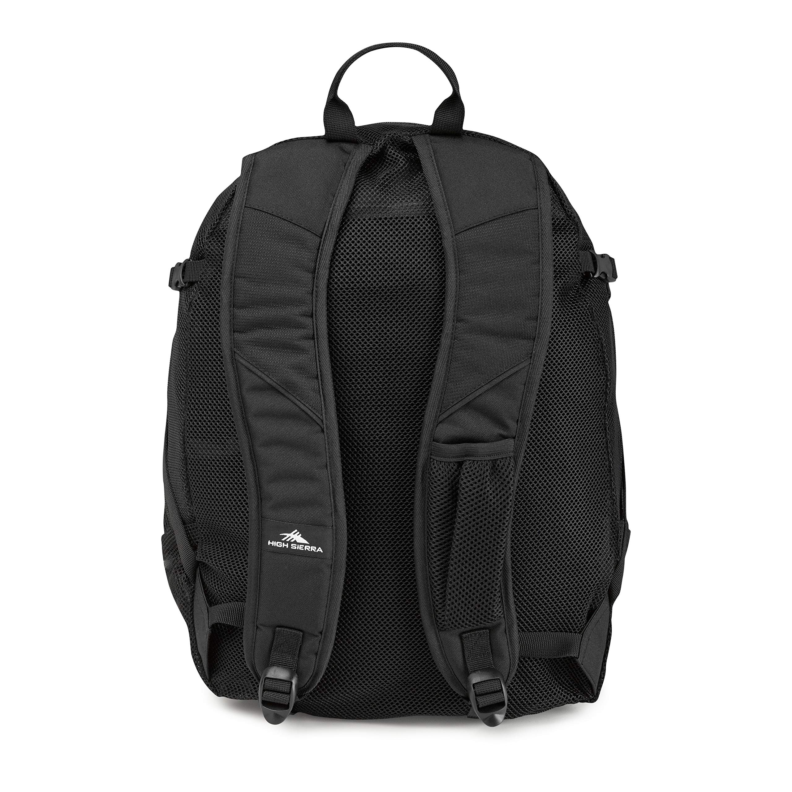 High Sierra Airhead Mesh Backpack, Black, 19.5 x 13 x 7-Inch