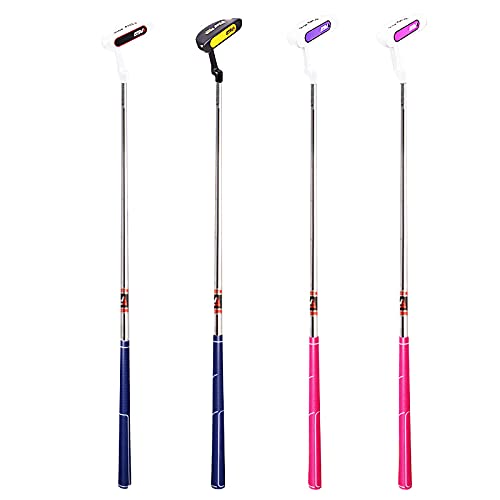Kids Golf Putter Right Handed Stainless Steel Rio Beginners Practice Junior Golf Clubs for 3-12 Years 24''-28'' (White&Pink,8-12Y)