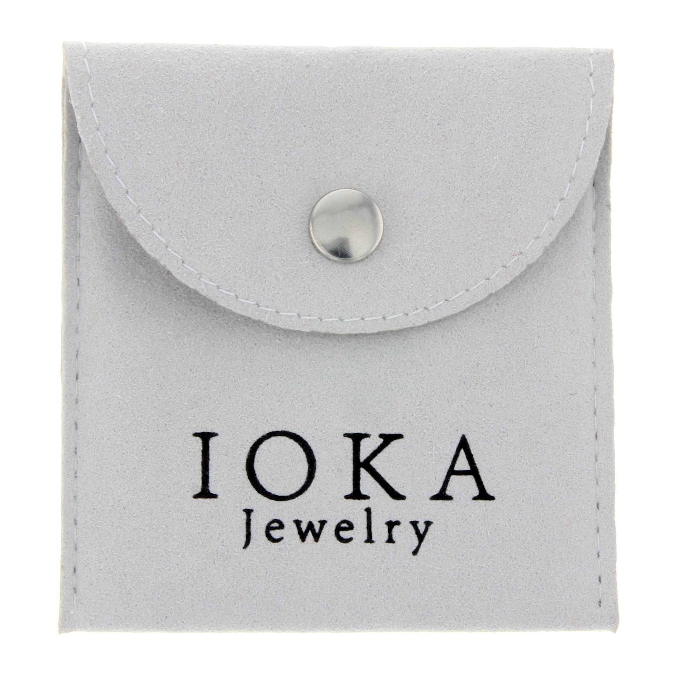 Ioka - 14K Two Tone Gold Jesus Crucifix Cross Religious Charm Tiny Pendant For Necklace or Chain