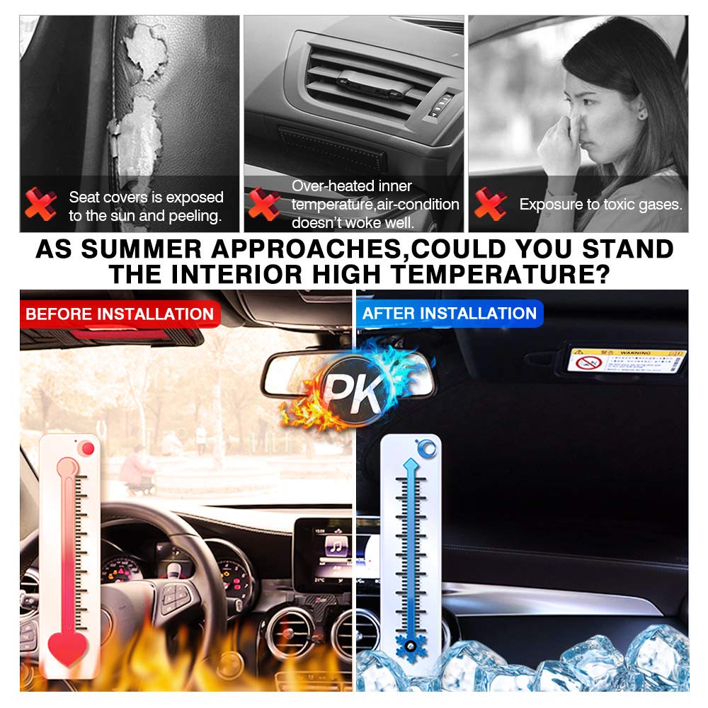 KUST Custom Fit Windshield Sun Shade for 2021-2024 2025 Ford Bronco Sport Accessories Window Sunshade Sun Visor Protector Foldable Blocks UV Rays Keep Your Car Cooler